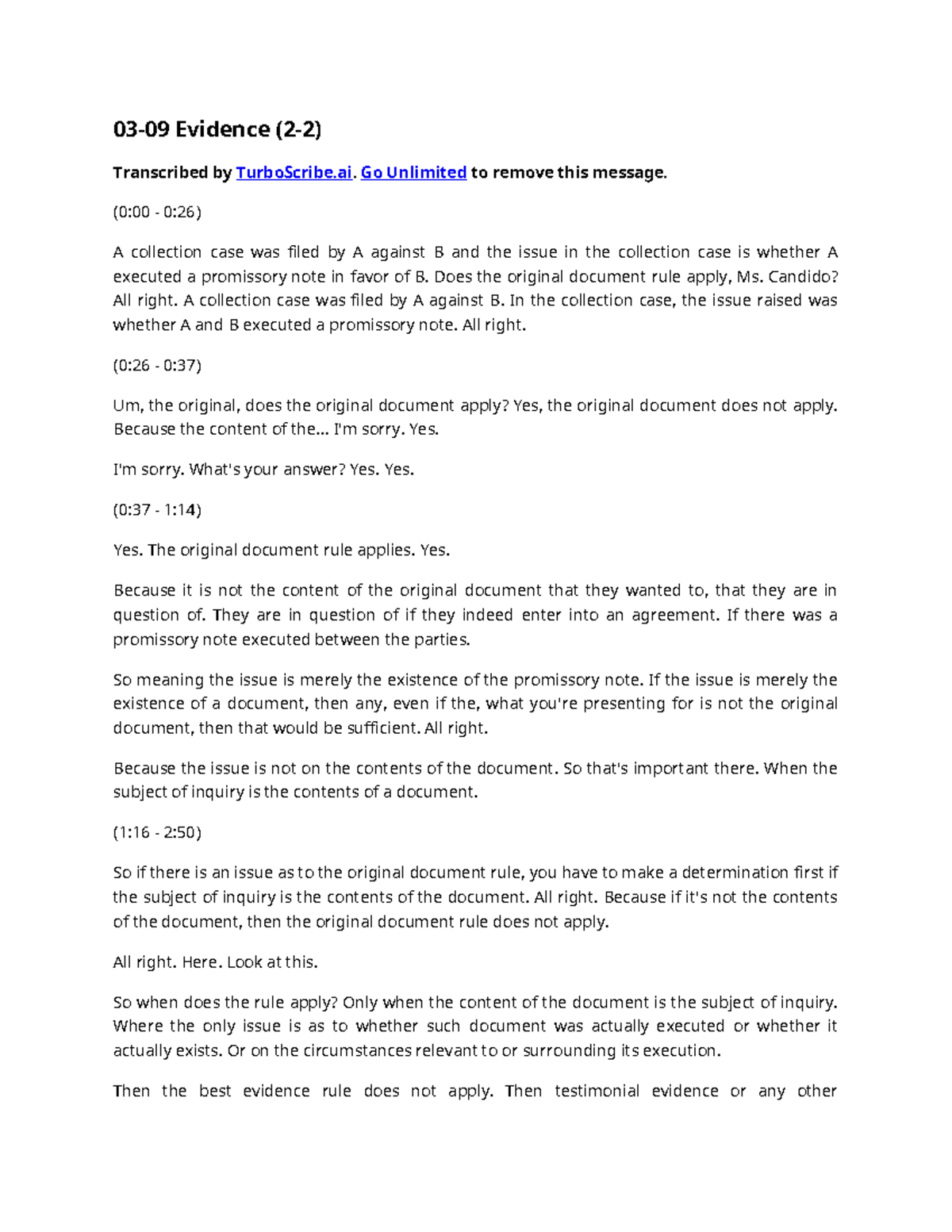 03-09 Evidence (2-2) - Transcript - 03-09 Evidence (2-2) Transcribed by ...