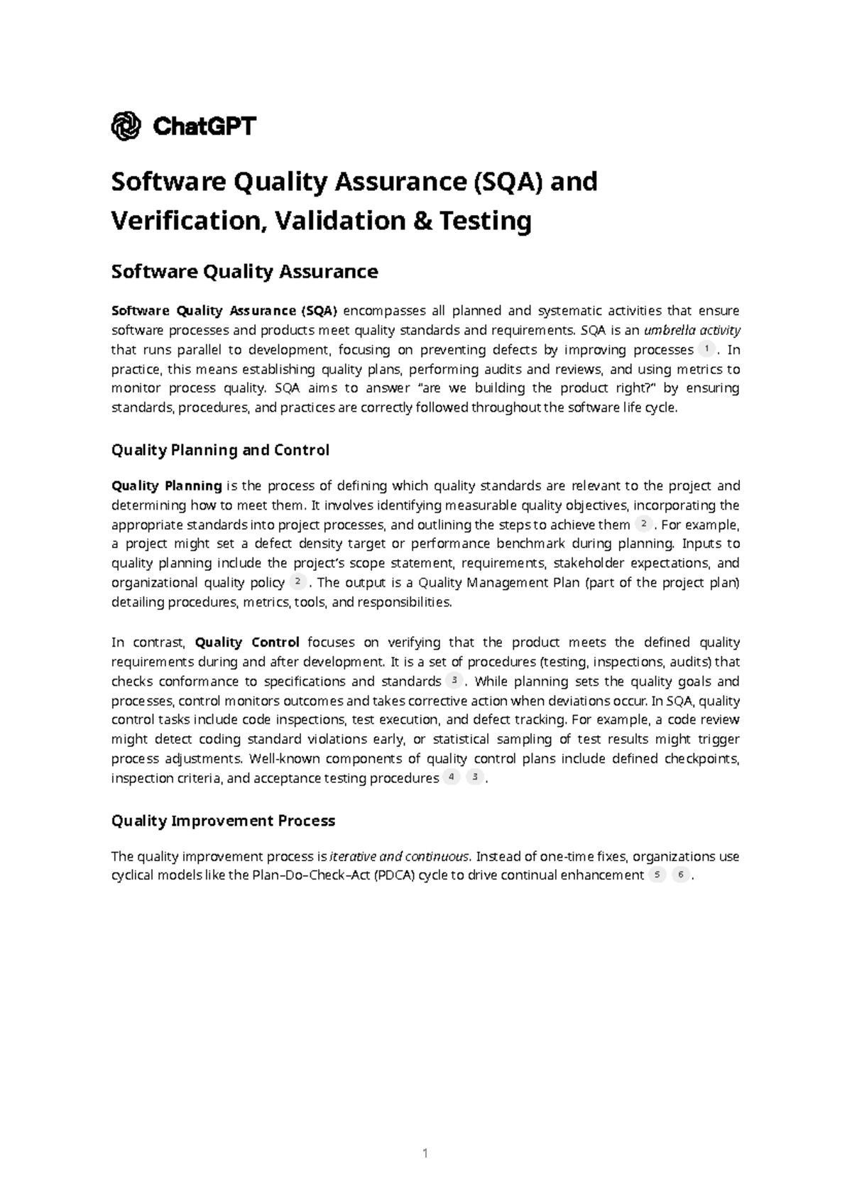 Software Quality Assurance (SQA): Verification, Validation & Testing ...