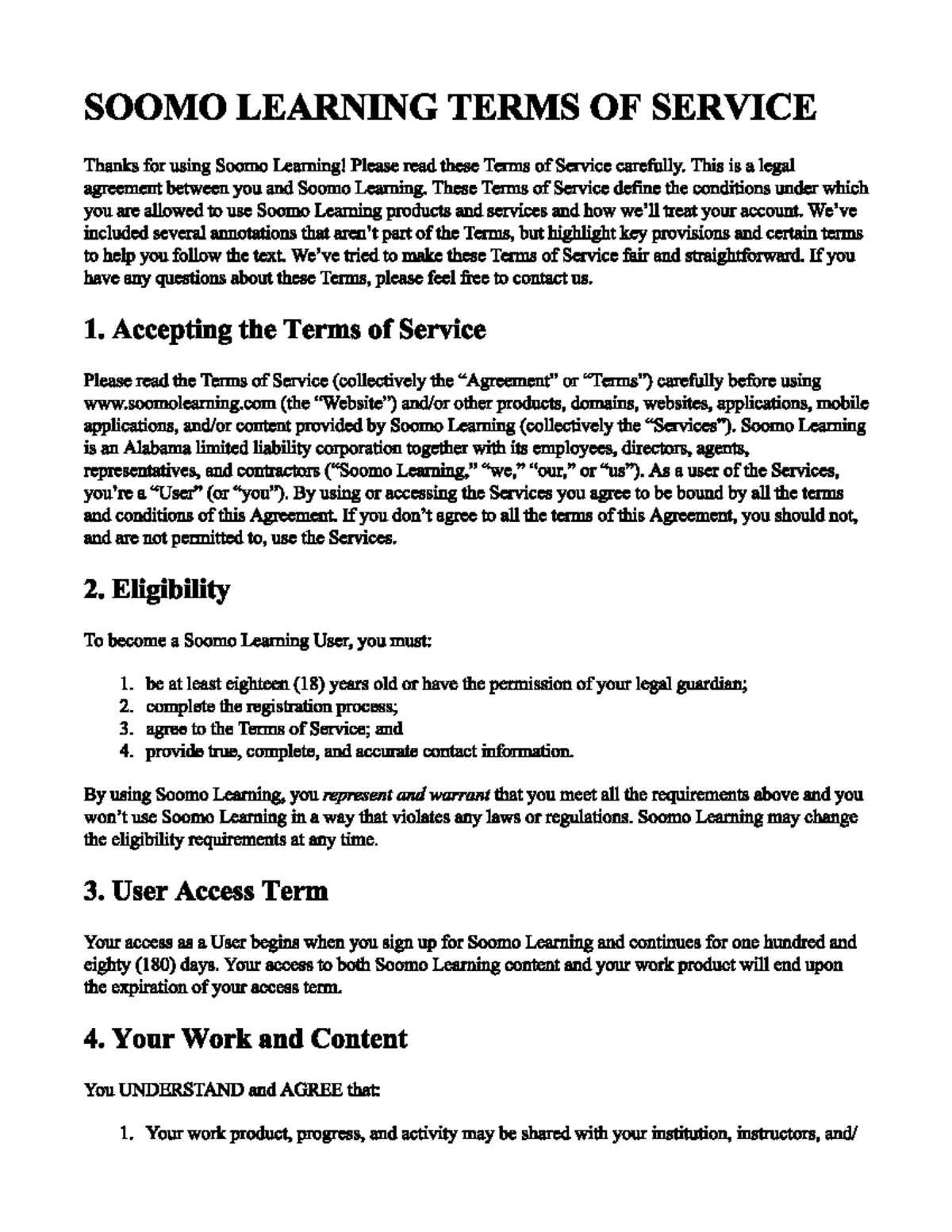 Soomoo Learning - This is a legal agreement between you and Soomo ...
