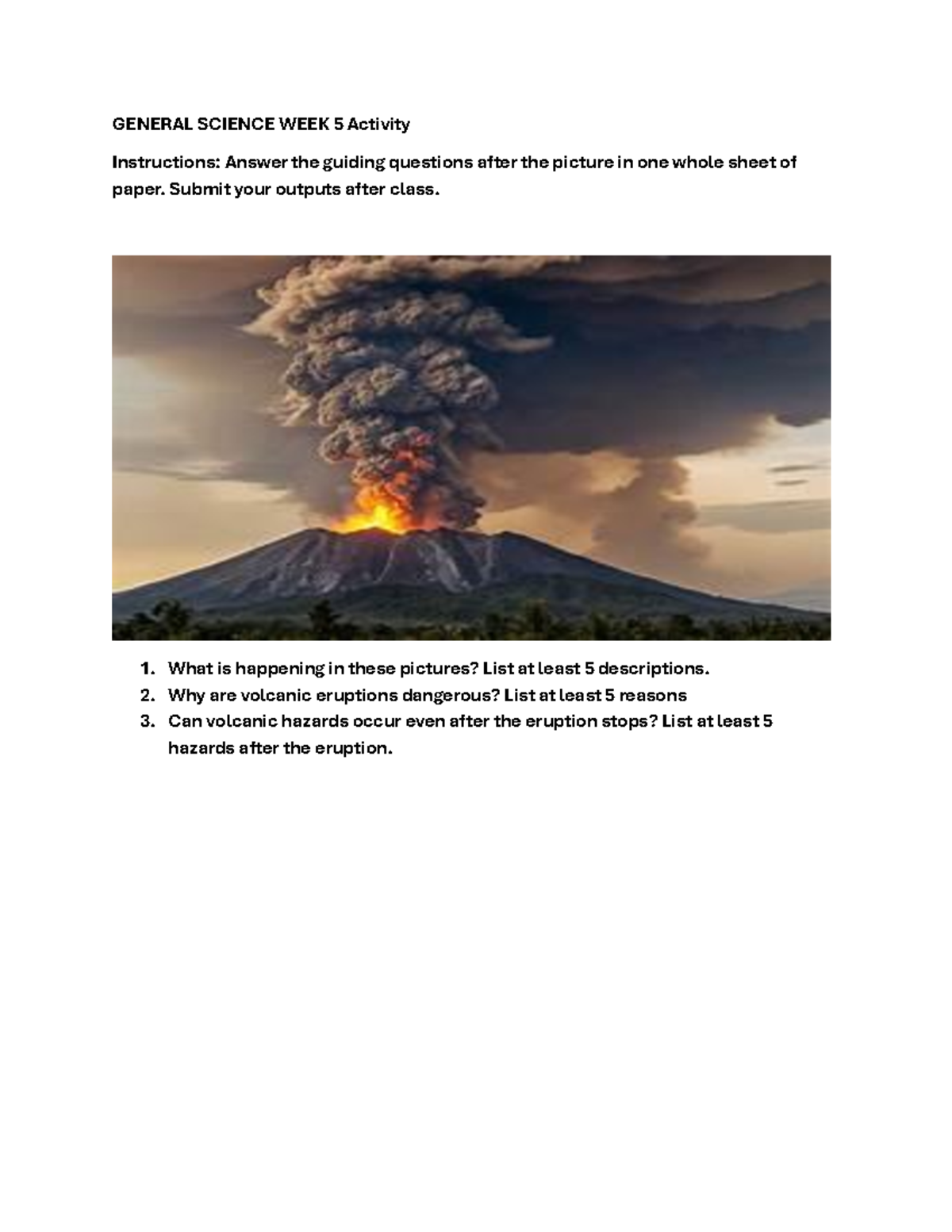 General Science Q4 Week 5 Activity - GENERAL SCIENCE WEEK 5 Activity ...