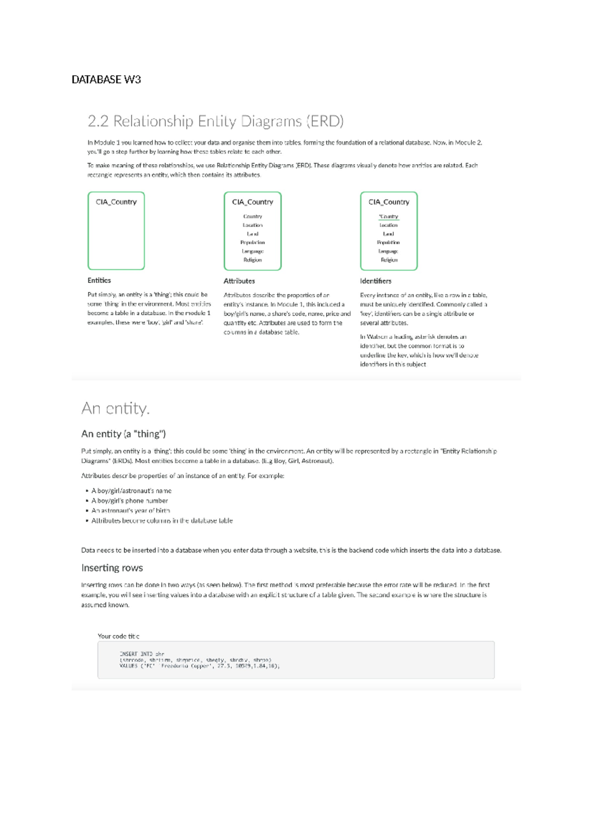 Database (Entity Relationship Digram) - cau truc du lieu - DATABASE W ...