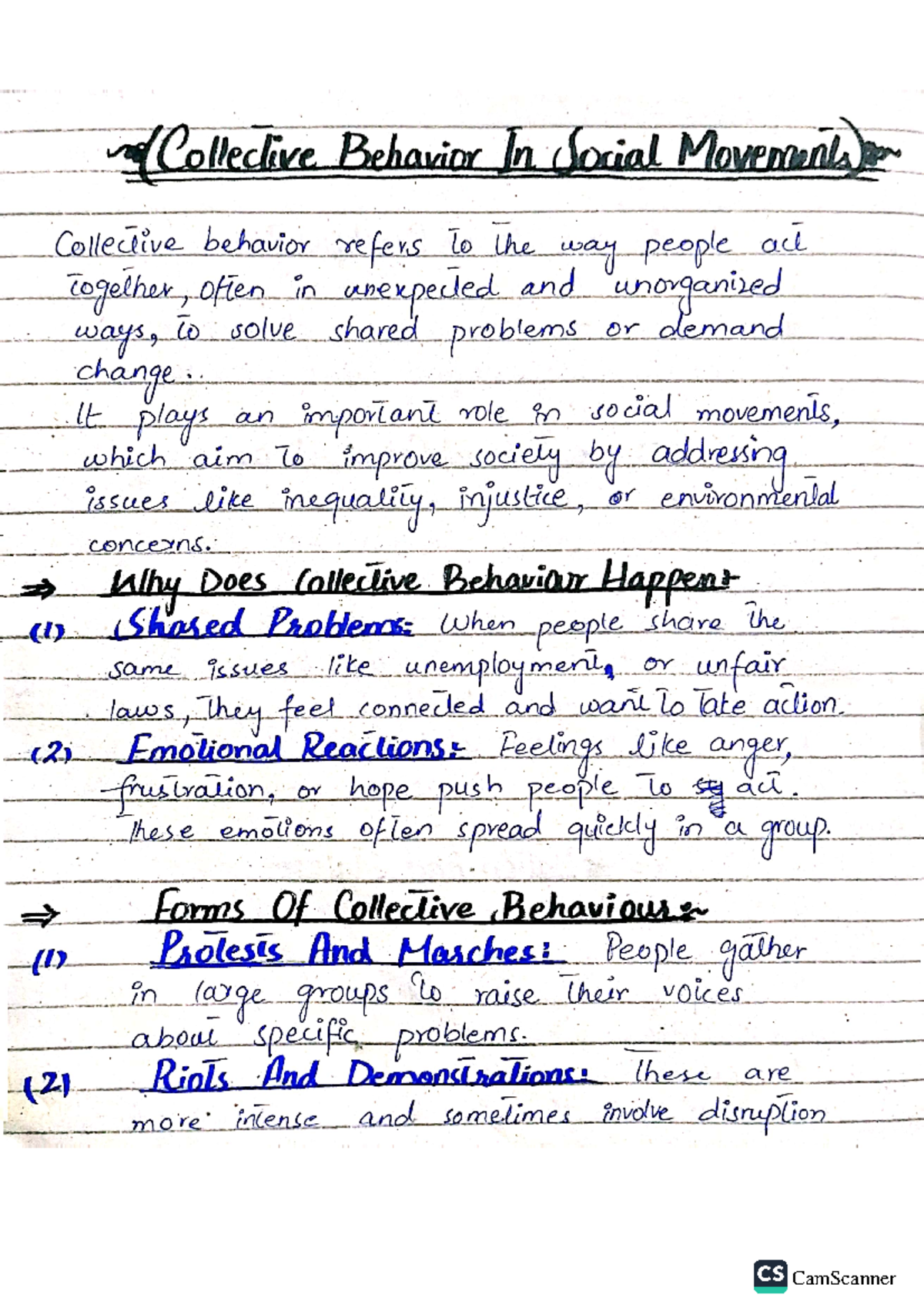 Collective Behavior in Social Movements (easy) - (Collective Behavior ...