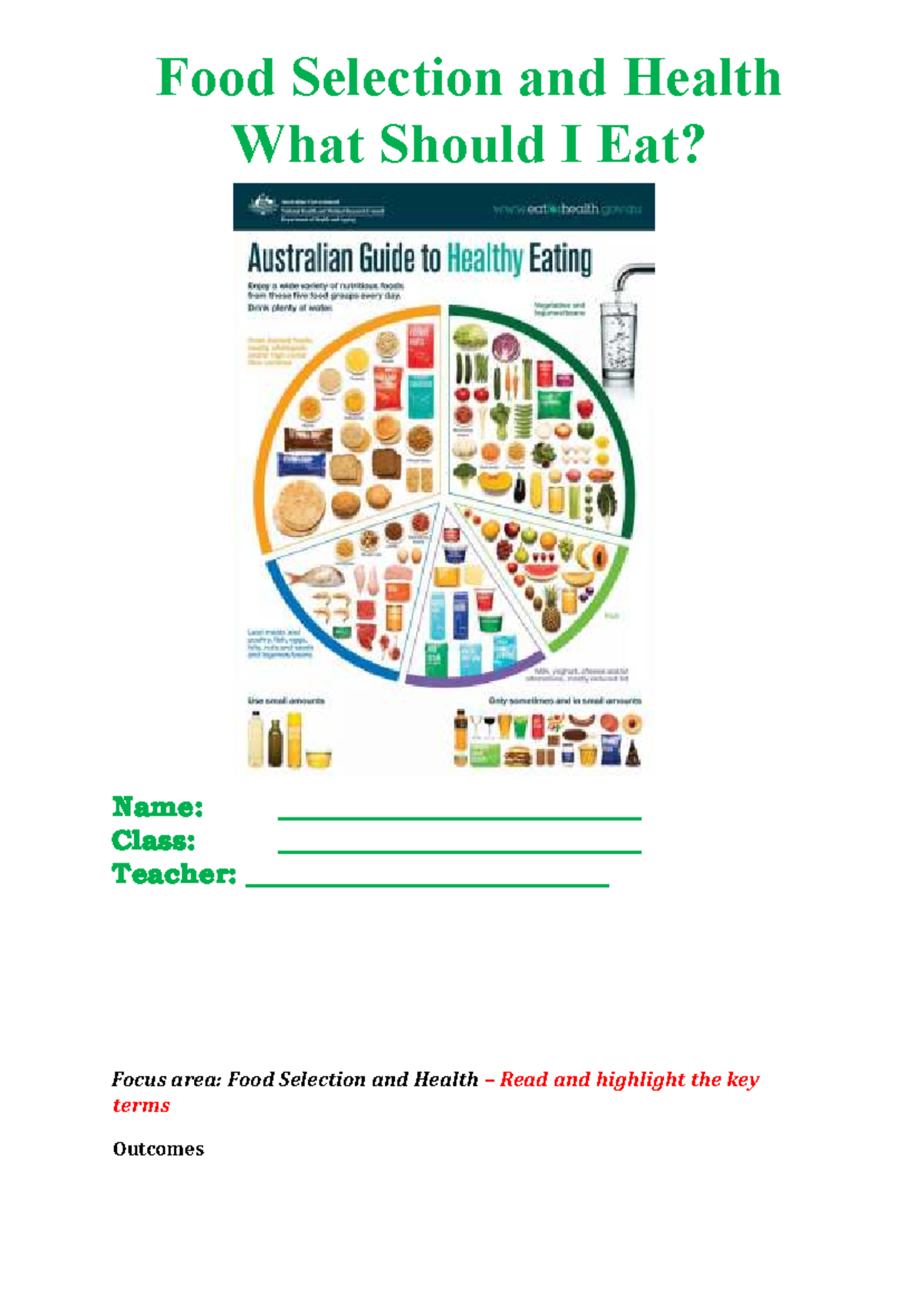 Food Selection and Health: Key Concepts and Nutritional Insights ...