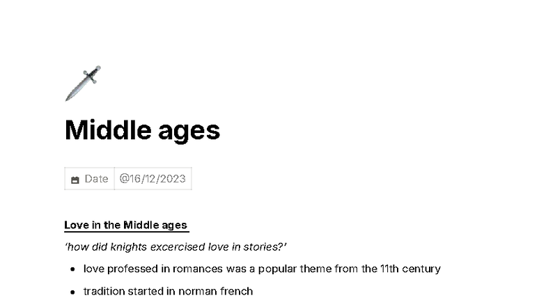 Middle Ages: Love and Chivalry in Arthurian Romances - Studocu