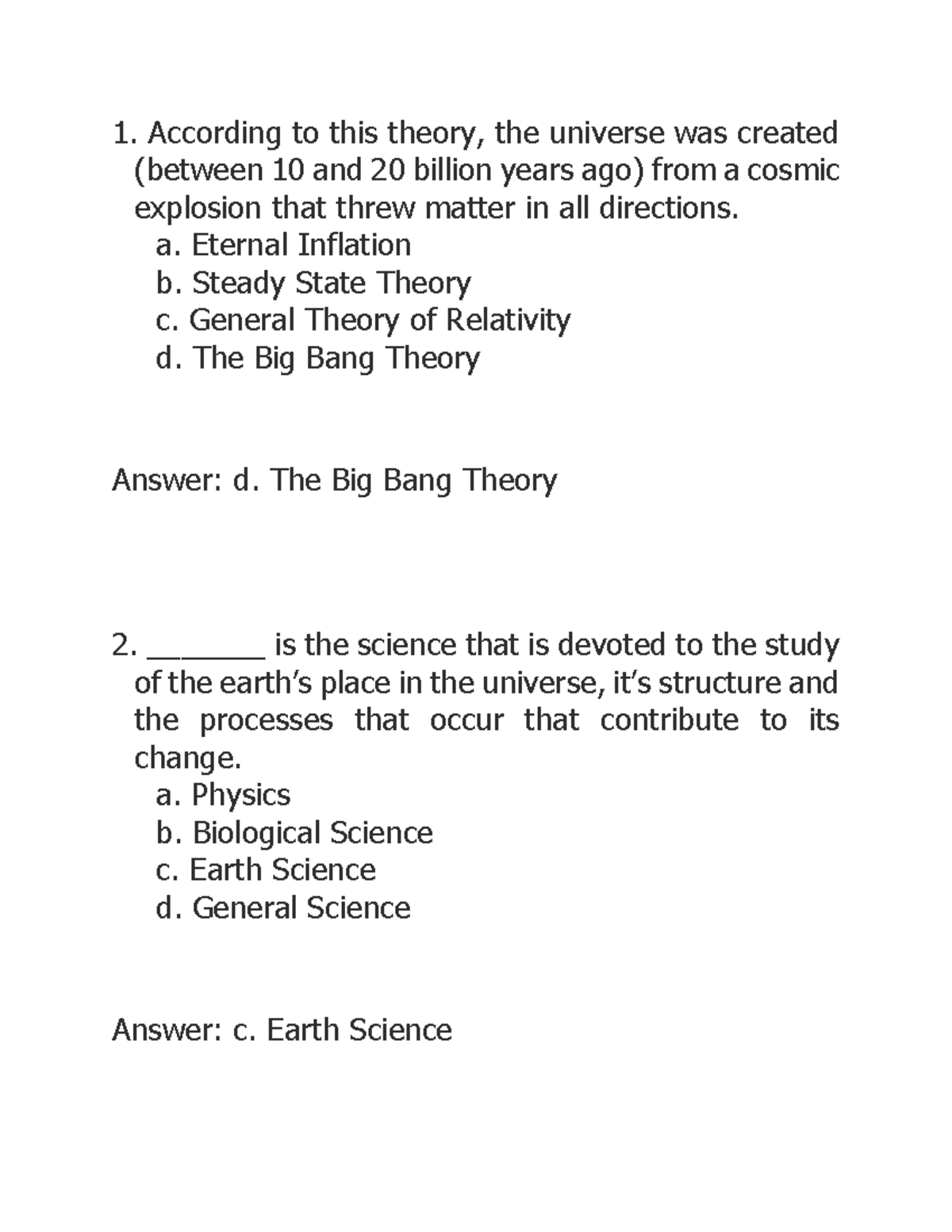 General Science - LICENSURE EXAM Practice Test Insights and Answers ...