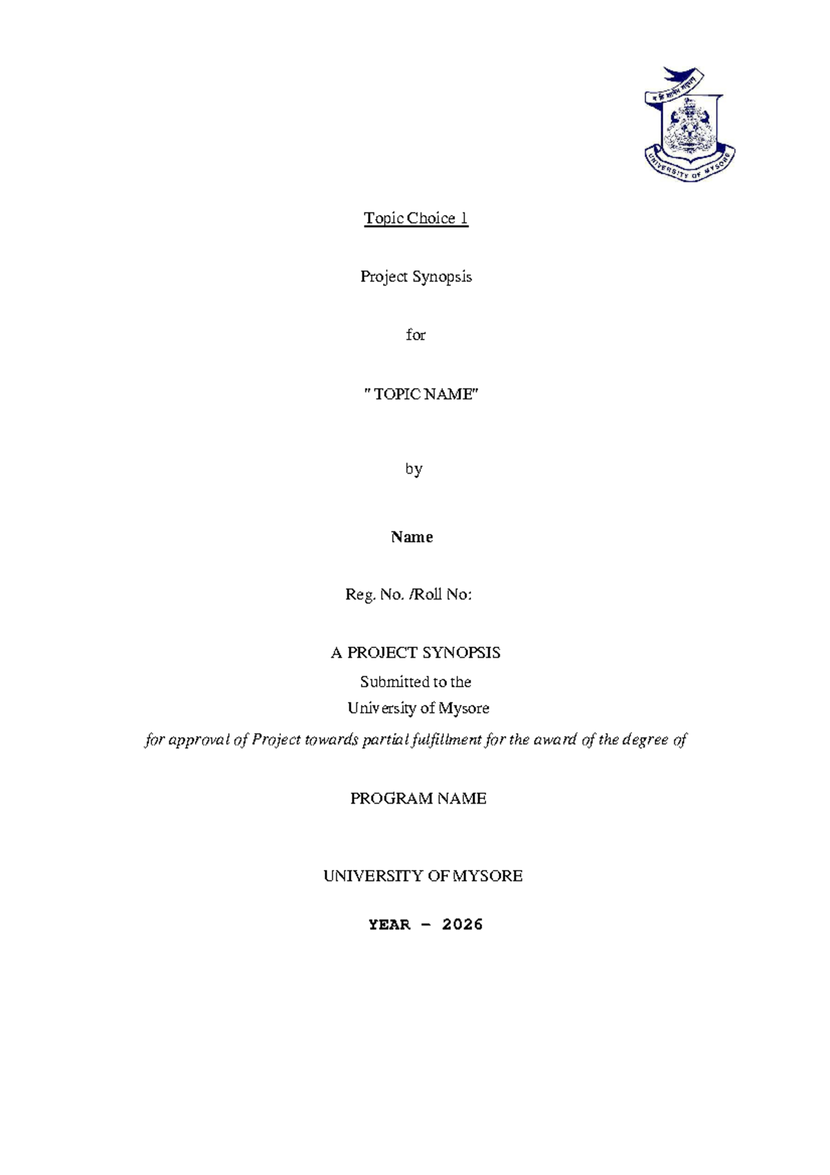 BCA 2026 Final Project Synopsis: Online Examination System - Studocu