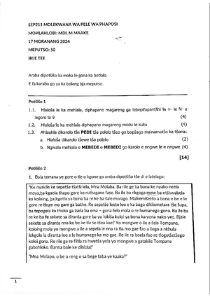 SEP 120 - UP - Sepedi - Studocu