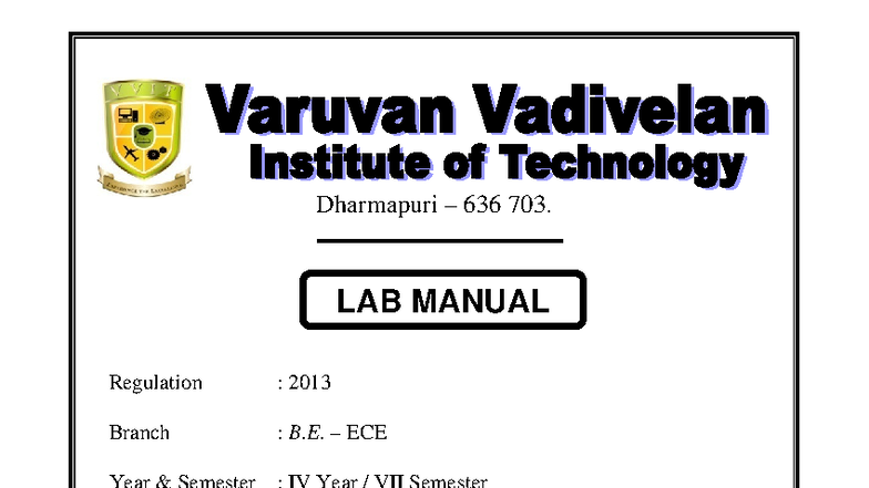 EC6711 Embedded Lab Manual: Experiments and Procedures - Studocu
