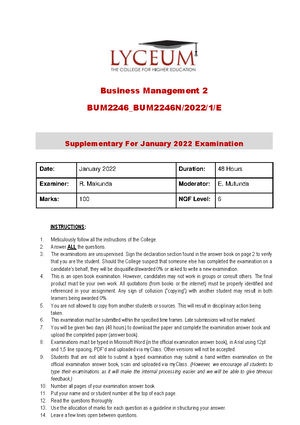 [Solved] Write down the steps when receiving stock from suppliers - Bcom In Management (BUM2246 ...