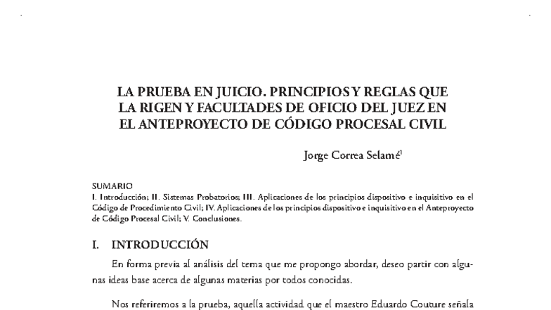 LA PRUEBA EN JUICIO: PRINCIPIOS Y REGLAS DEL CÓDIGO PROCESAL CIVIL ...