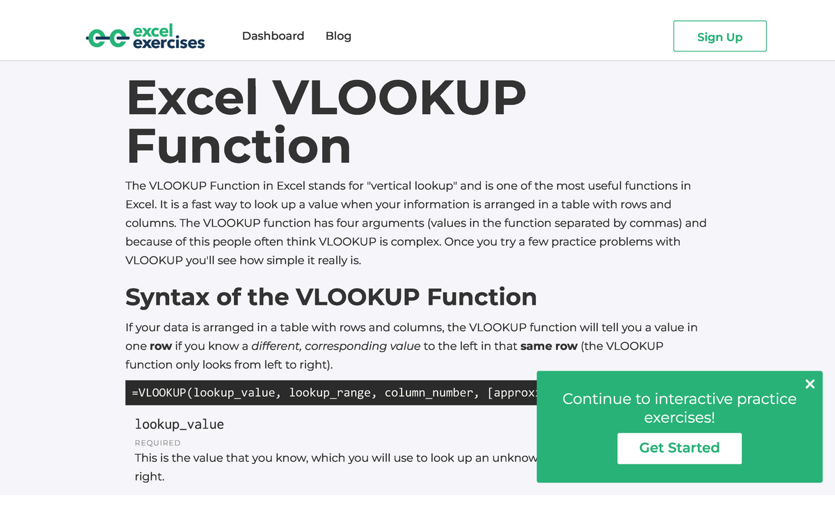 Excel Exercises - Vlookup Function Examples and Practice - Excel ...
