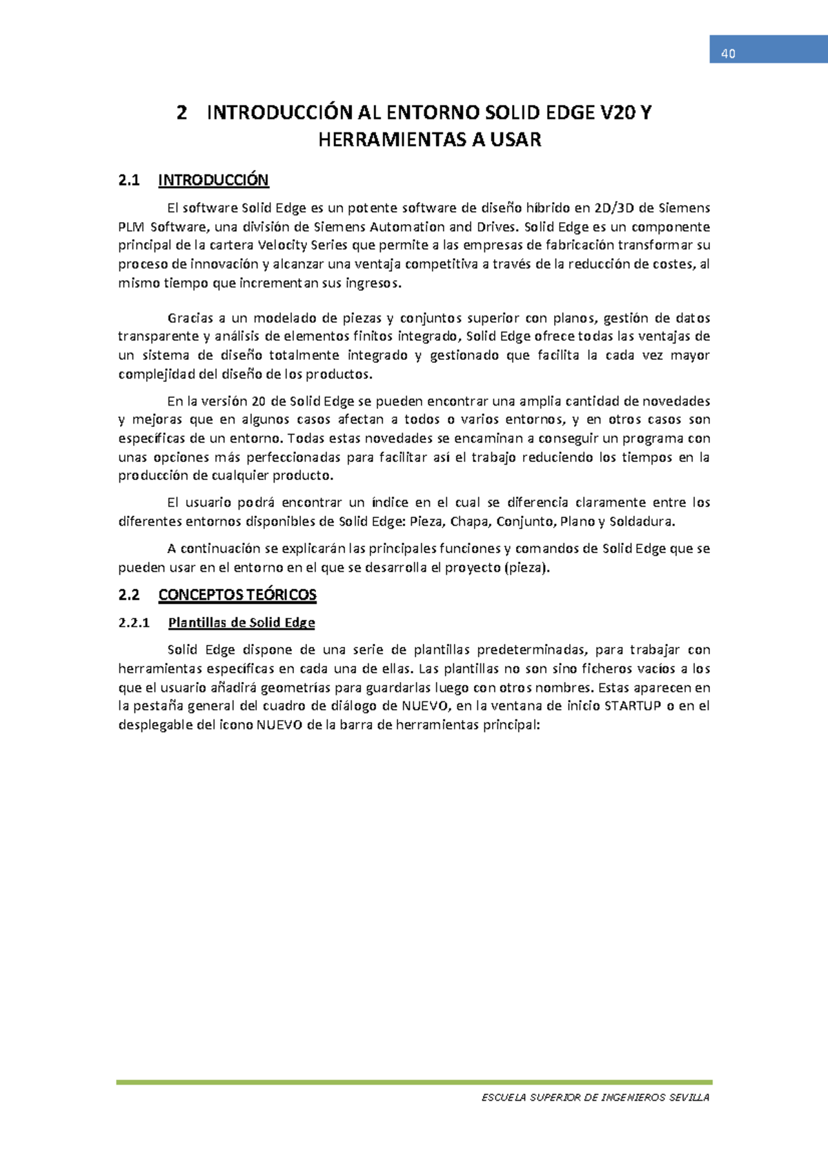 Comandos y Herramientas en Solid Edge V20: Guía Práctica - Studocu