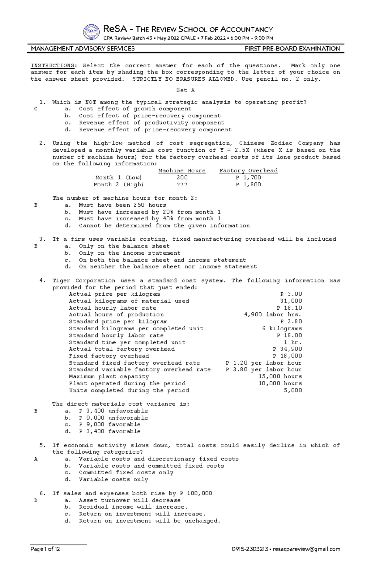 Scribd - review materials - ReSA - THE REVIEW SCHOOL OF ACCOUNTANCY CPA ...