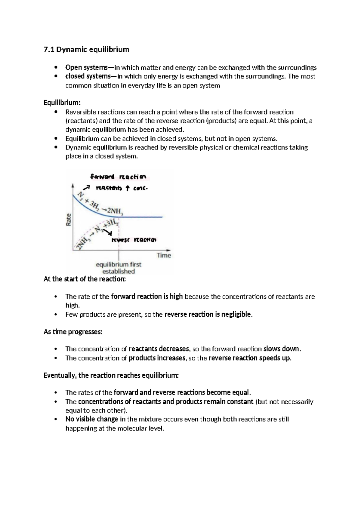 Chap 7 - Dynamic Equilibrium & Reaction Extent Overview - Studocu