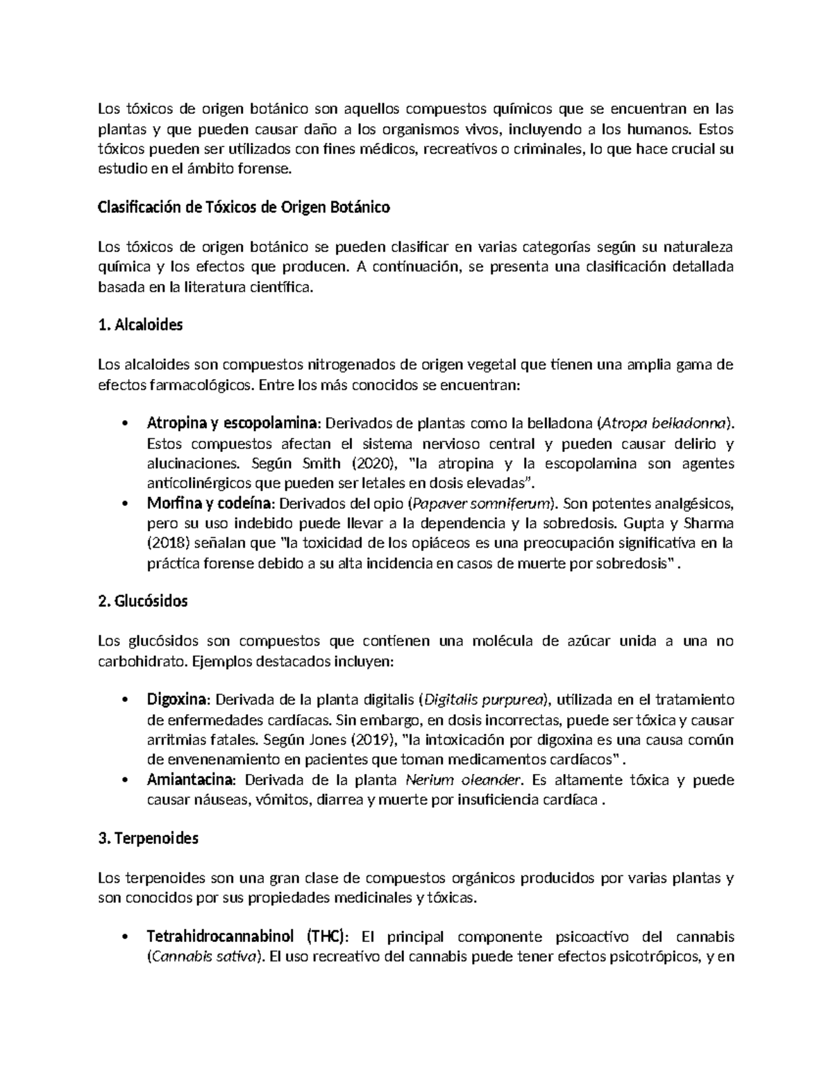 Toxicos de origen botanico - Los tóxicos de origen botánico son ...