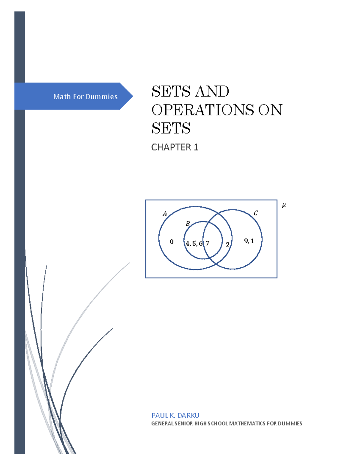 Math 101: Sets and Operations - Chapter 1 Summary and Concepts - Studocu