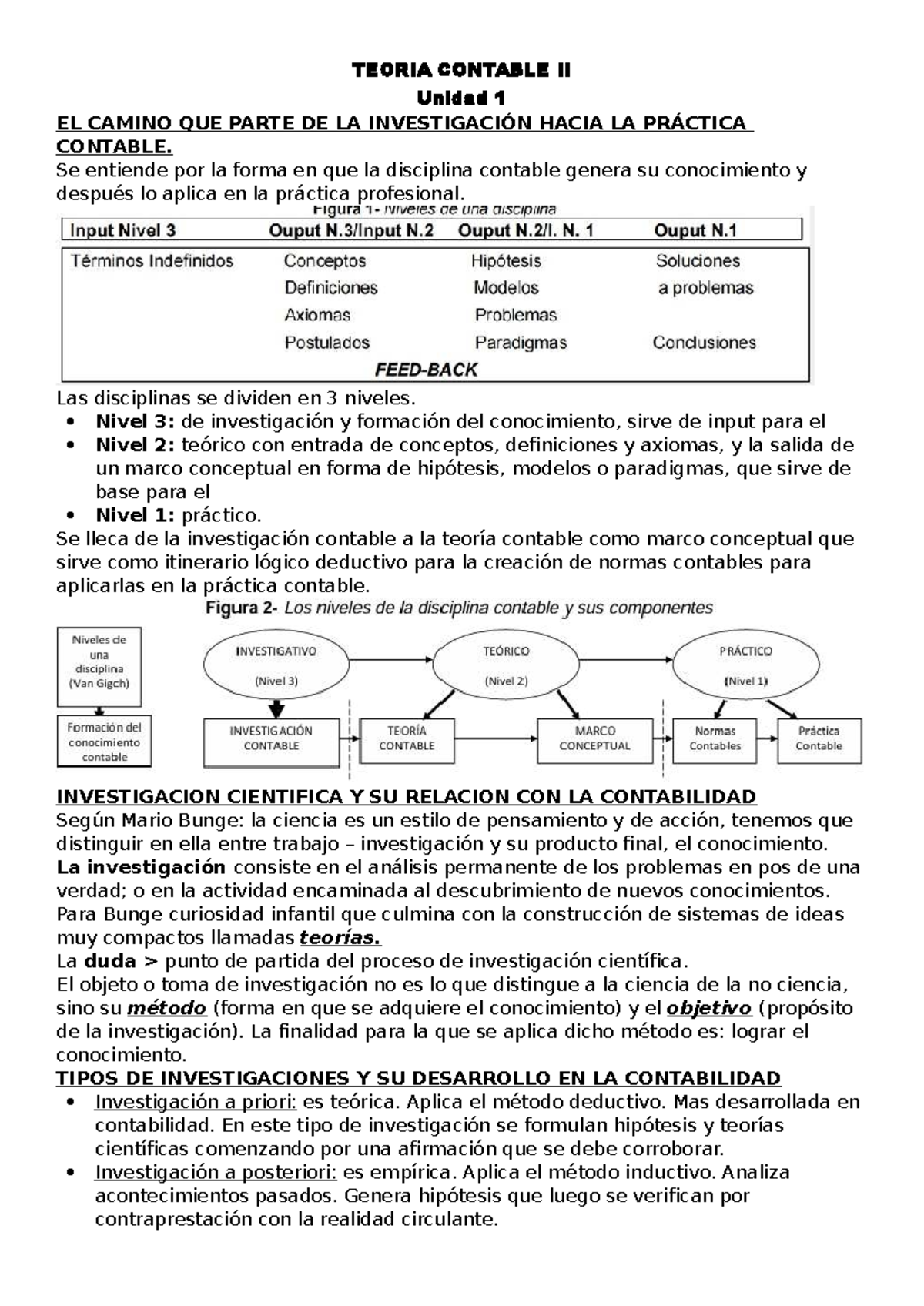 Teoría Contable II - Unidad 1: Investigación y Práctica Contable - Studocu