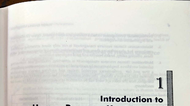 HRM 101: Introduction to Human Resource Management Concepts - Studocu