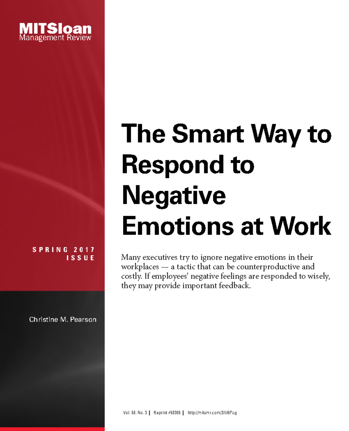 Managing Negative Emotions in the Workplace: Insights from MIT SMR ...