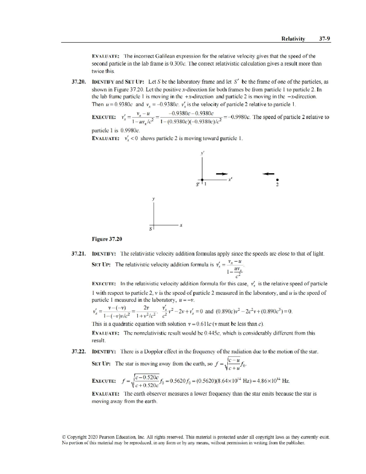 Relativity: Velocity Addition and Doppler Effect Analysis (1410) - Studocu
