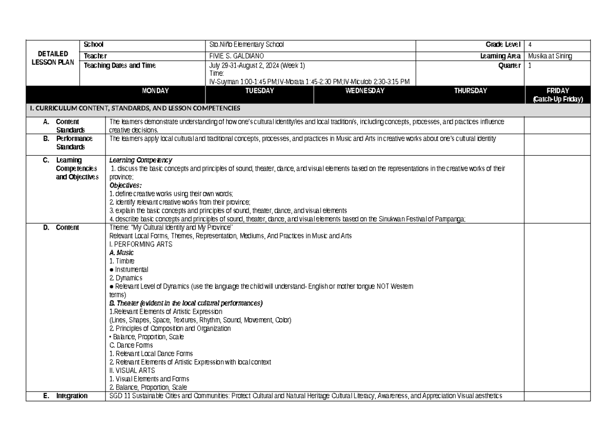 LEARNING MATERIALS FOR MUSIKA AT SINING (Grade 4) - WEEK 1 - Studocu