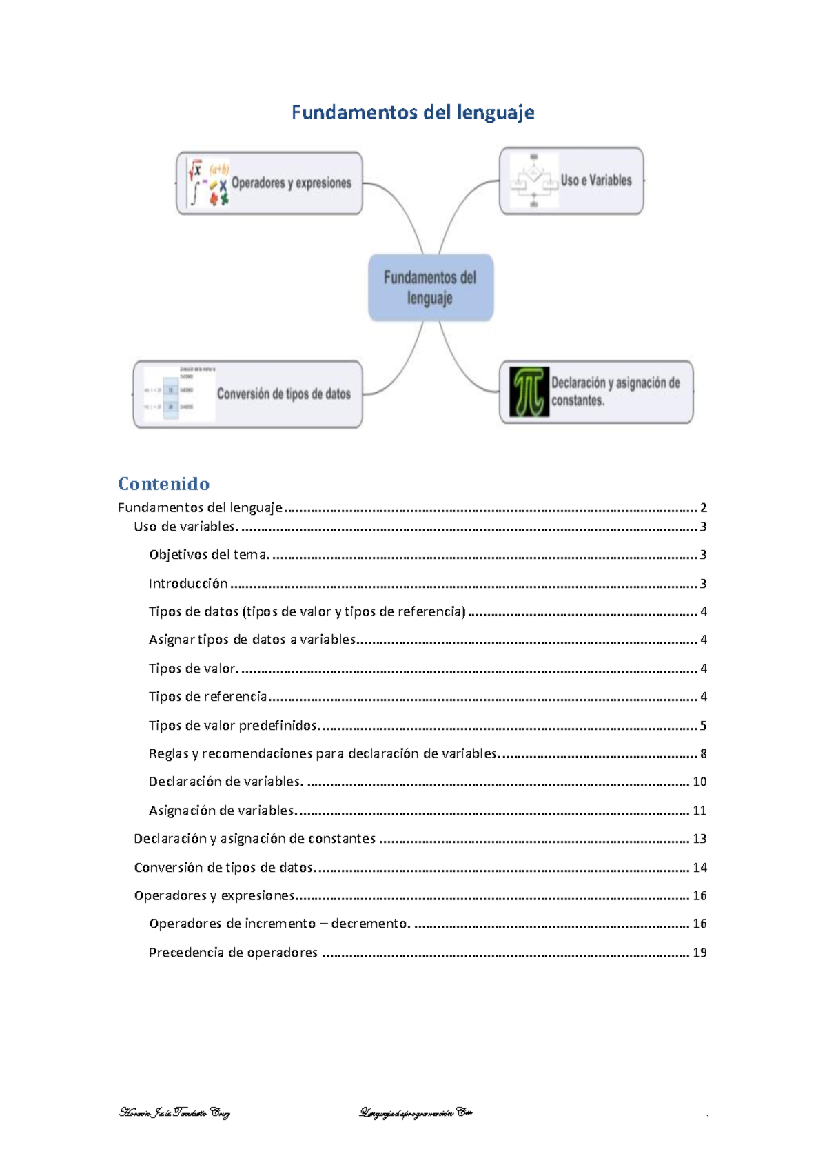 02 Fundamentos del Lenguaje de Programación: Variables y Tipos de Datos - Studocu