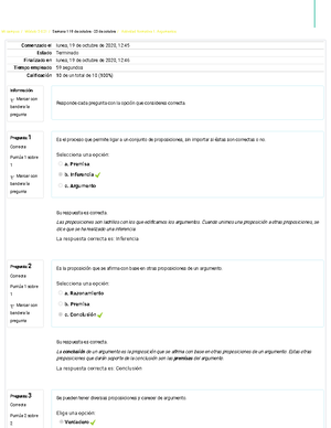 Cuestionario. Actividad formativa 2. Texto argumentativo y ensayo - Mi campus / Módulo 5 G21 ...