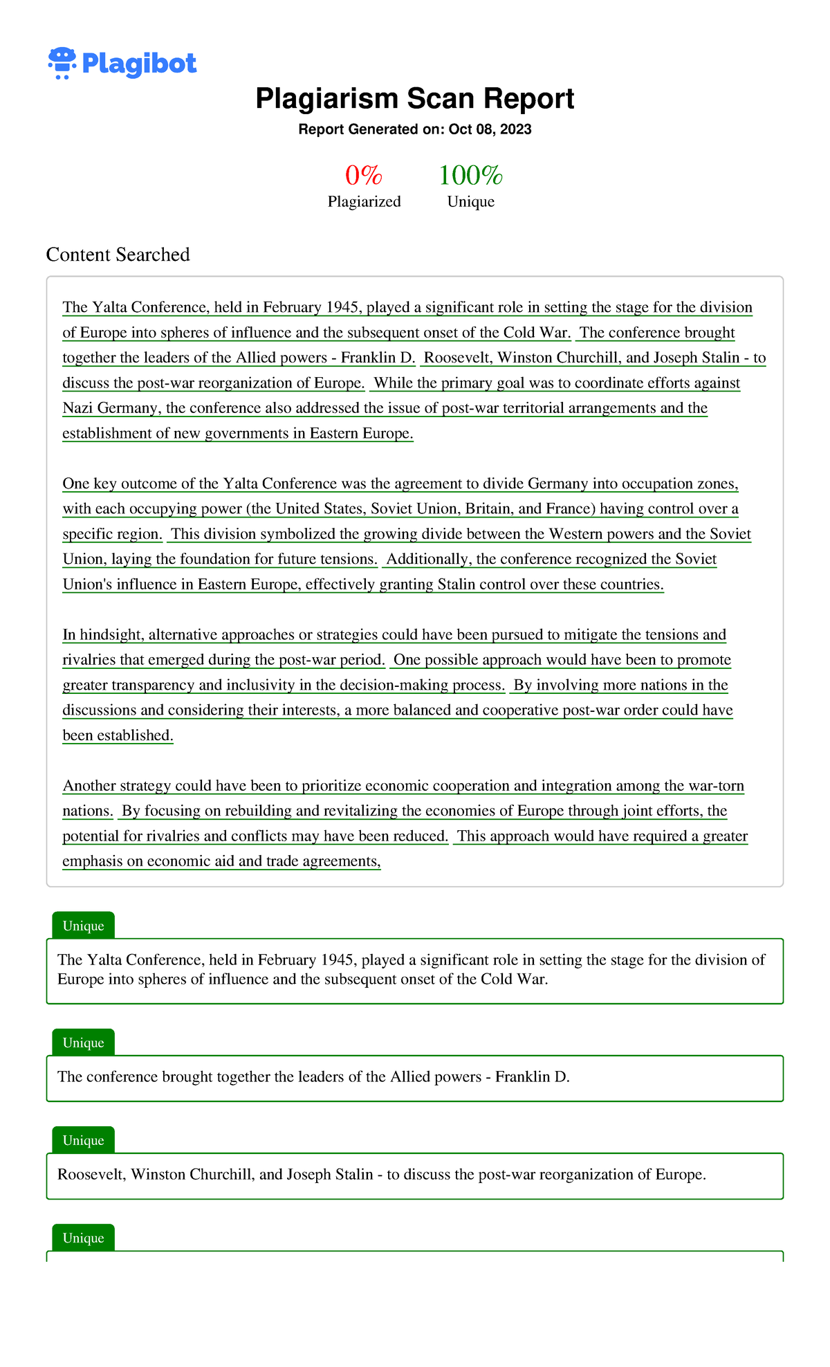 Plagibot Report QPg SCC 3Lod - Plagiarism Scan Report Report Generated ...