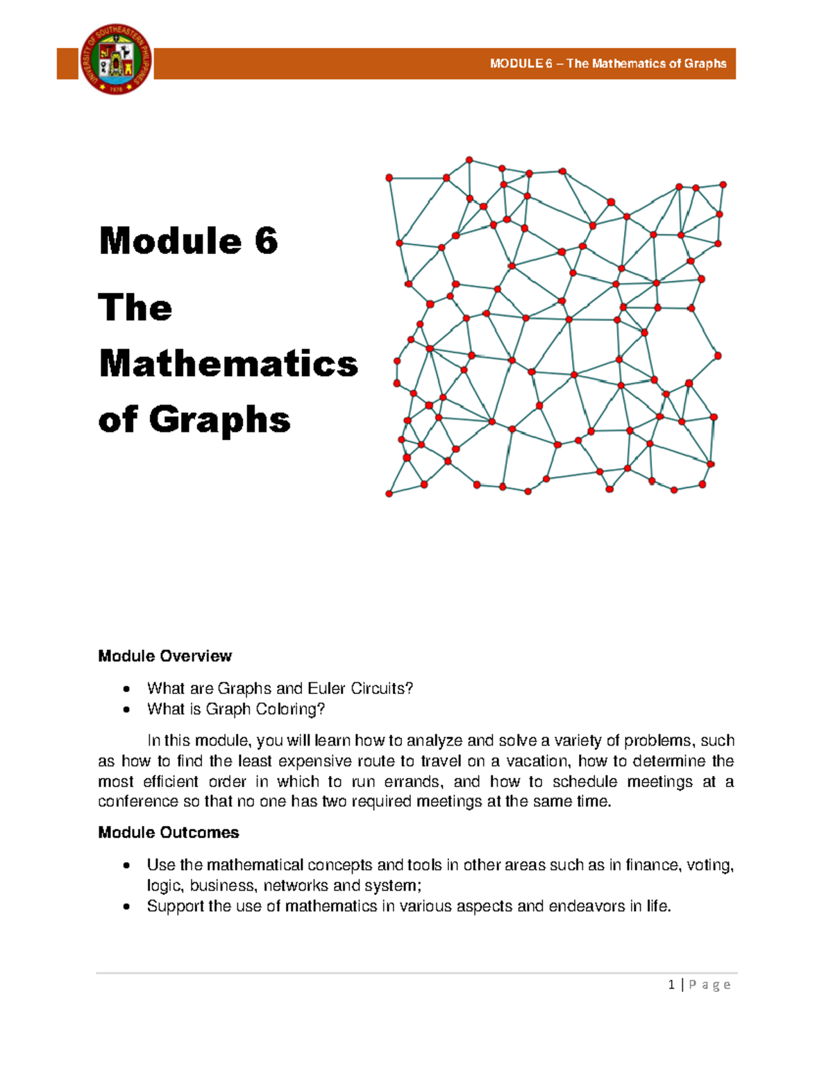 The Mathematics of Graphs - Module with 4As - Module 6 The Mathematics ...