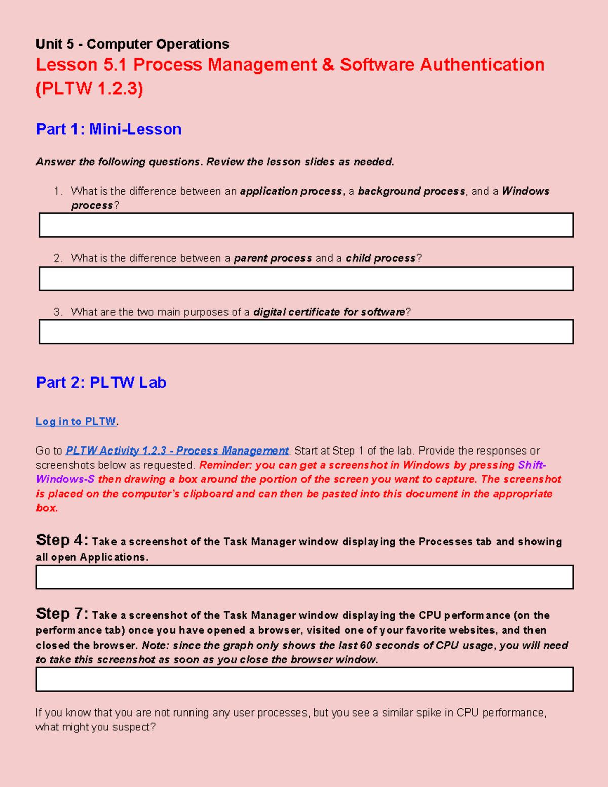 5 - THis is a practice for the Unit 5.1 - Unit 5 - Computer Operations ...