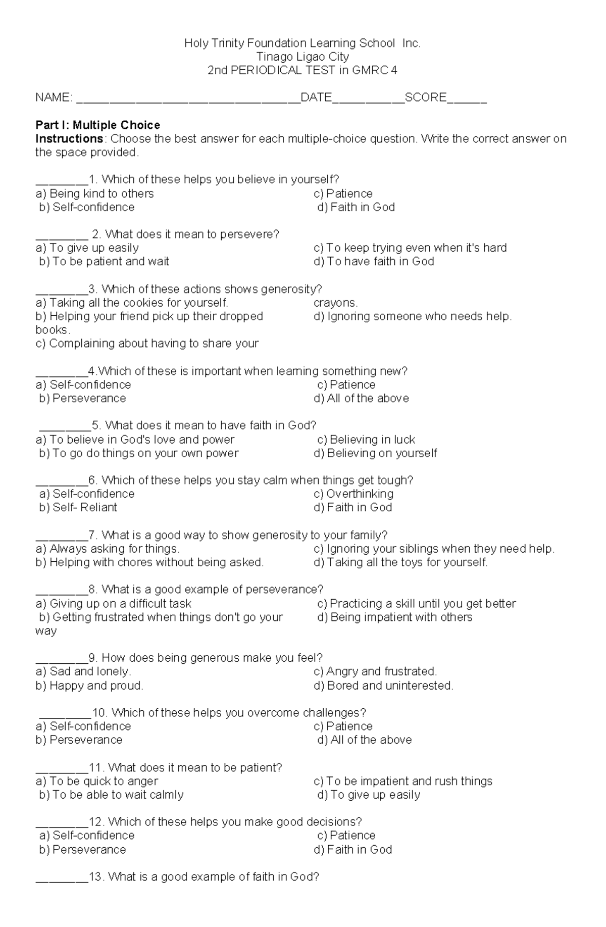 2nd yunit test - Randy Halasan: Transforming a Tribal Community Randy ...