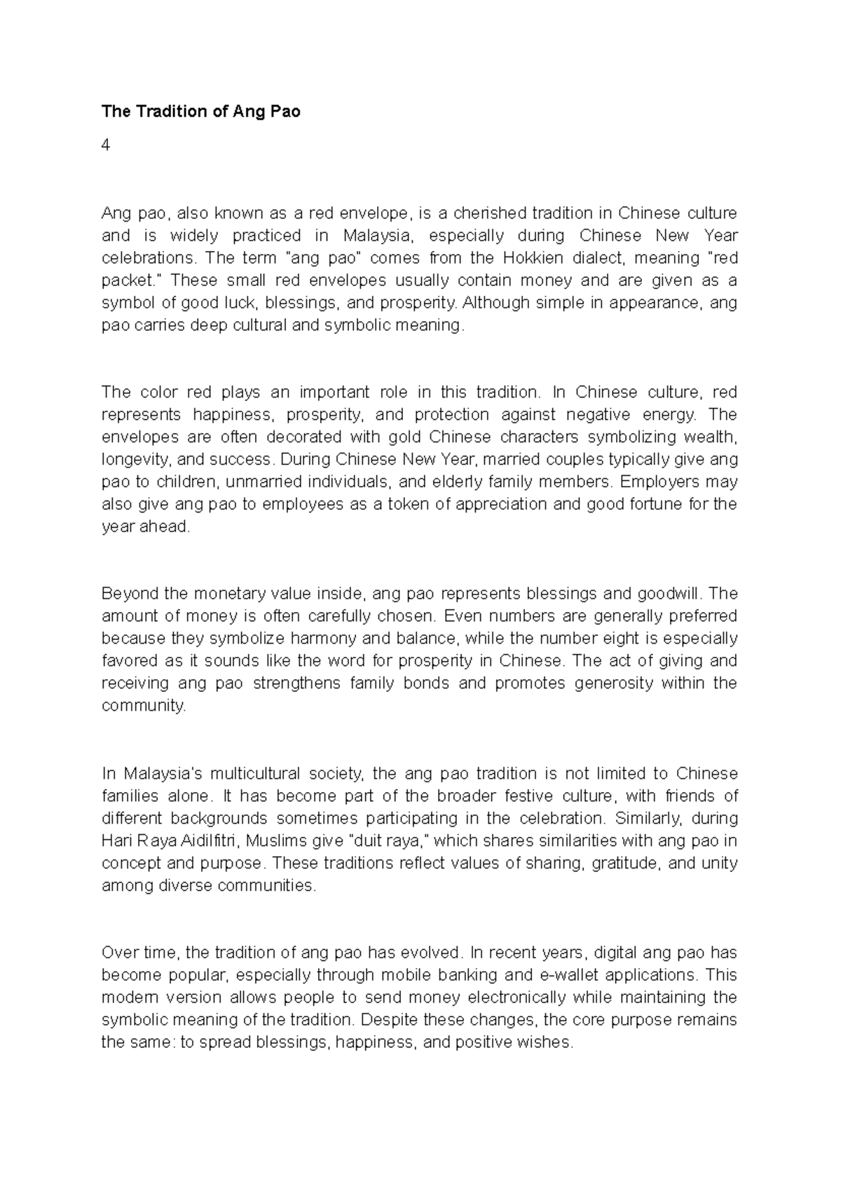 The Tradition of Ang Pao: Cultural Significance and Modern Adaptations ...