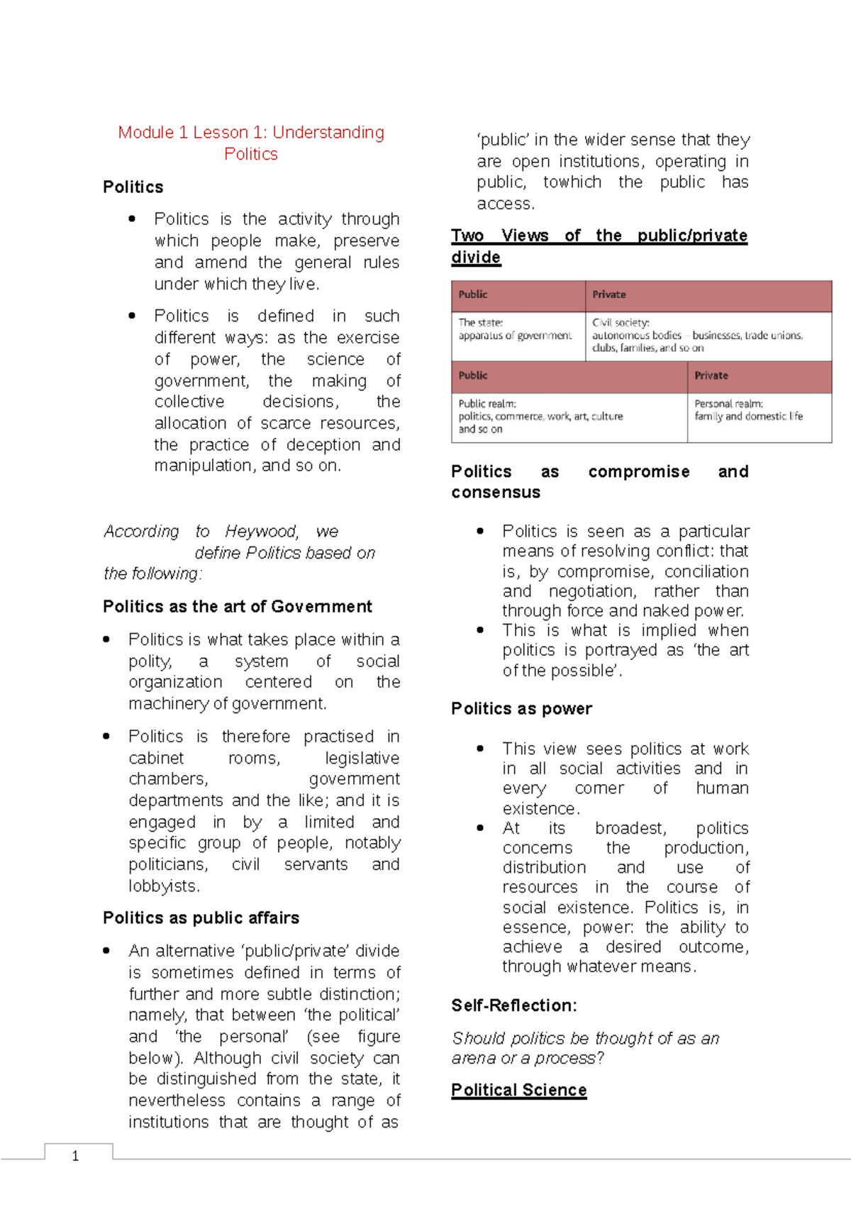 Polgov Notes: Understanding Politics, State, and Governance Concepts ...