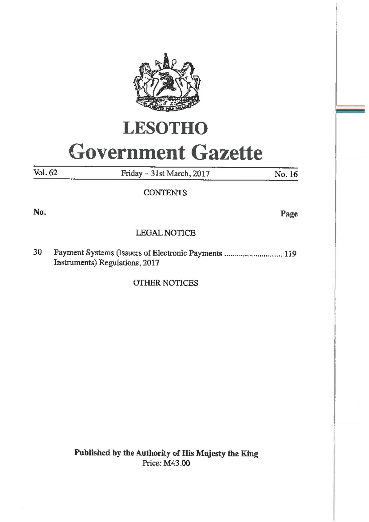 Payment System Regulations 2017: An Overview and Analysis - Studocu