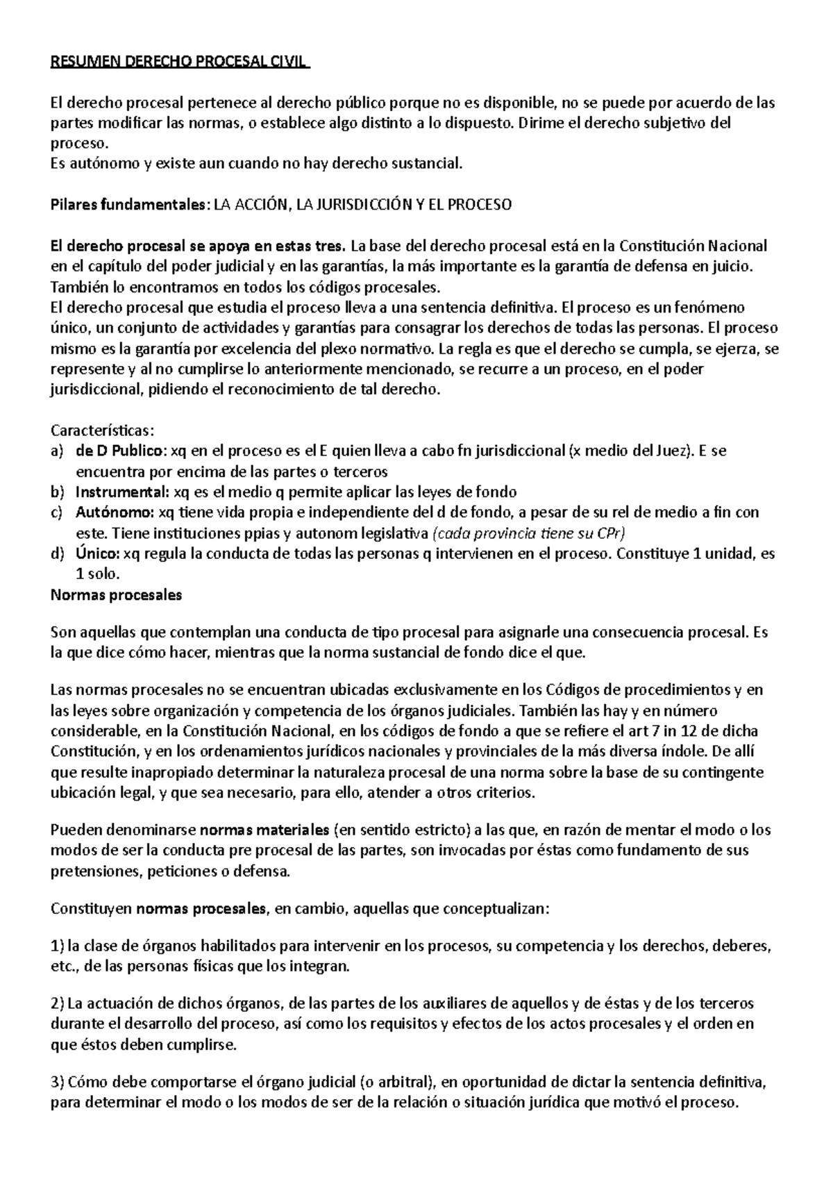 Programa Derecho Procesal II Cy C 2021 - El derecho procesal civil y su ...