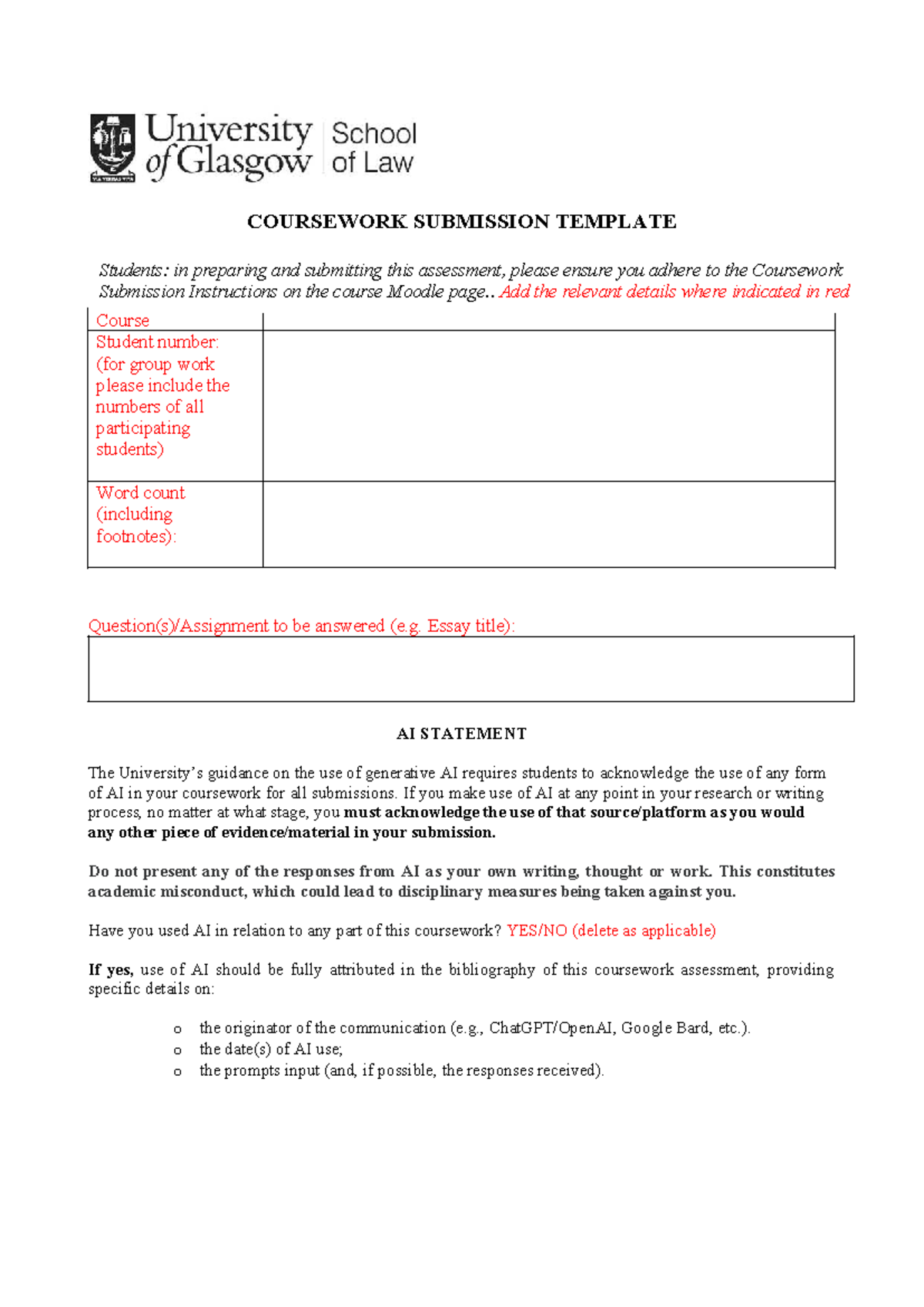 Coursework Submission Template 24-25 - COURSEWORK SUBMISSION TEMPLATE ...