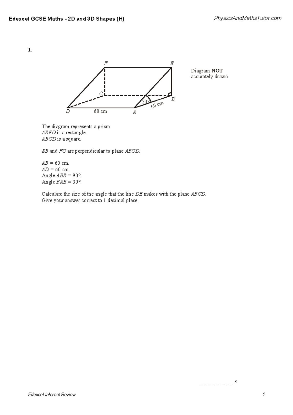 Edexcel GCSE Maths 2D and 3D Shapes (H) Internal Review Notes - Studocu