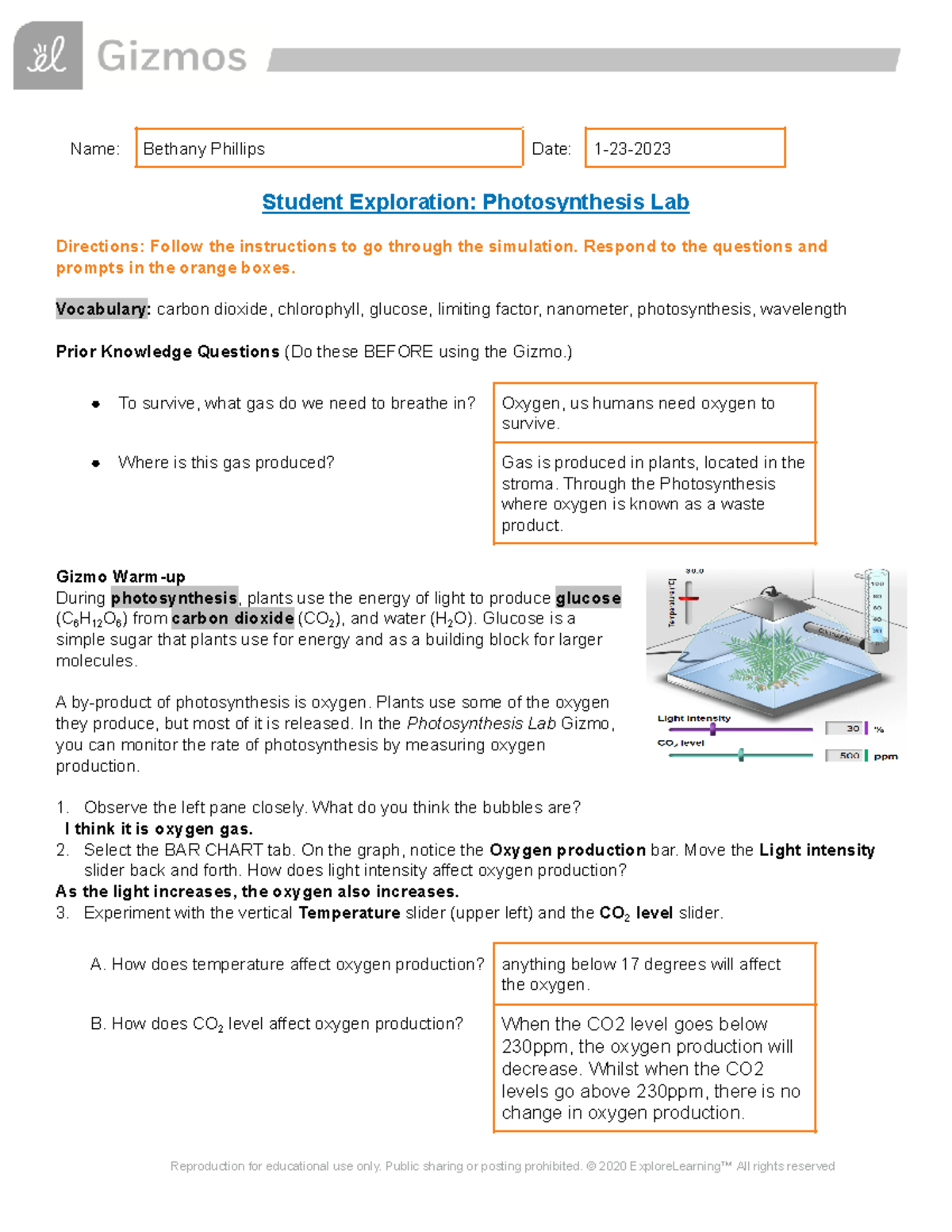Photosynthesis Lab Exploration: Understanding Rates & Factors SE - Studocu