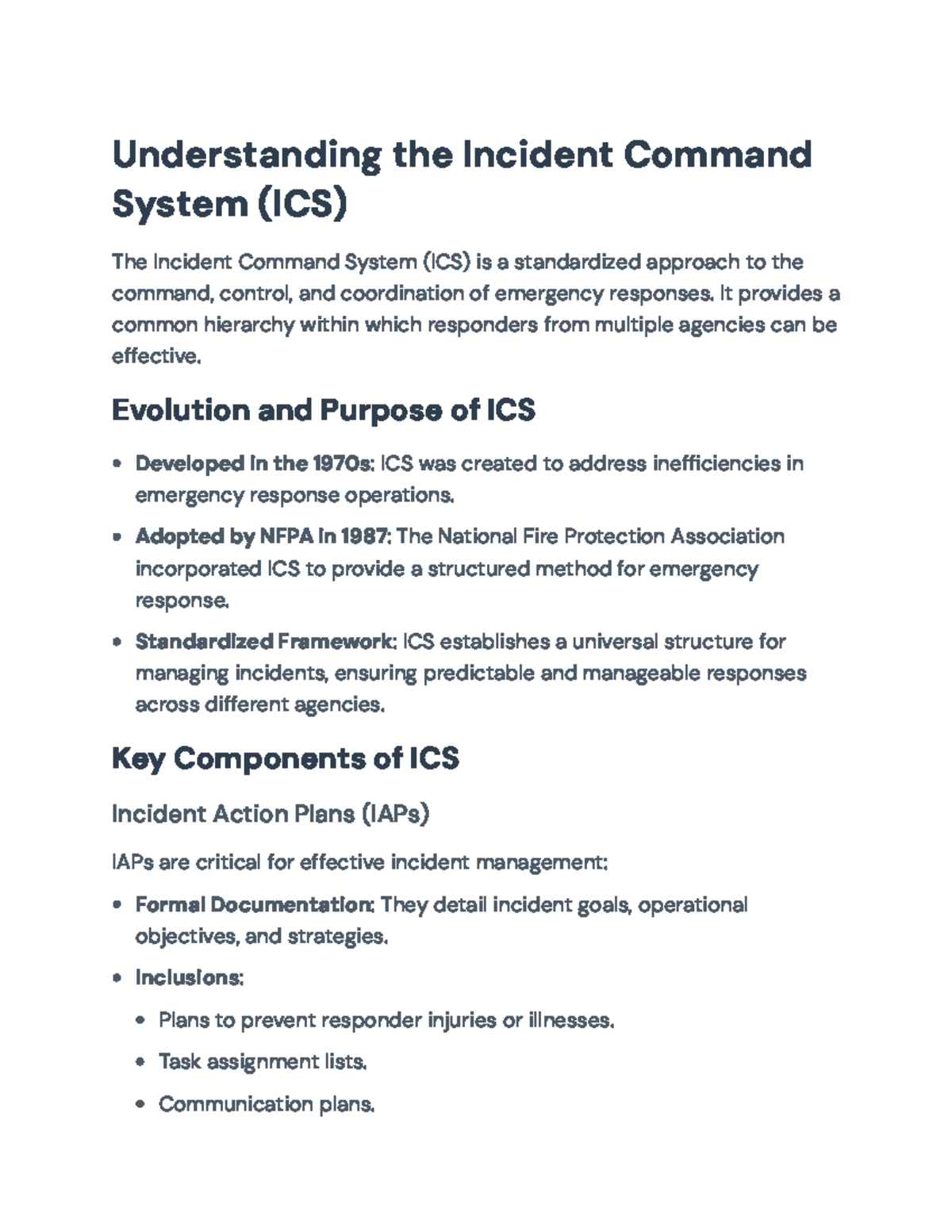 Incident Command System (ICS): Overview, Functions, and Best Practices ...