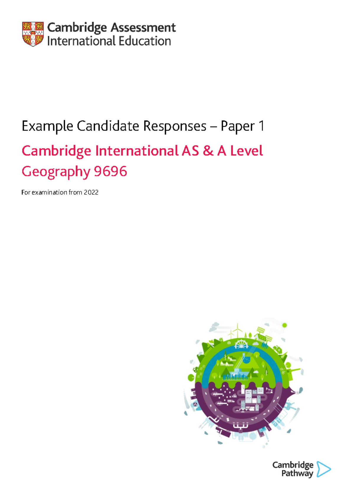 Cambridge International AS & A Level Geography 9696 Candidate Responses ...