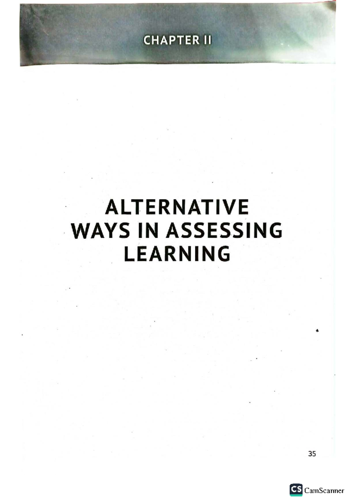 EDUC 15 Lesson 3: Performance Assessment Tools and Strategies - Studocu
