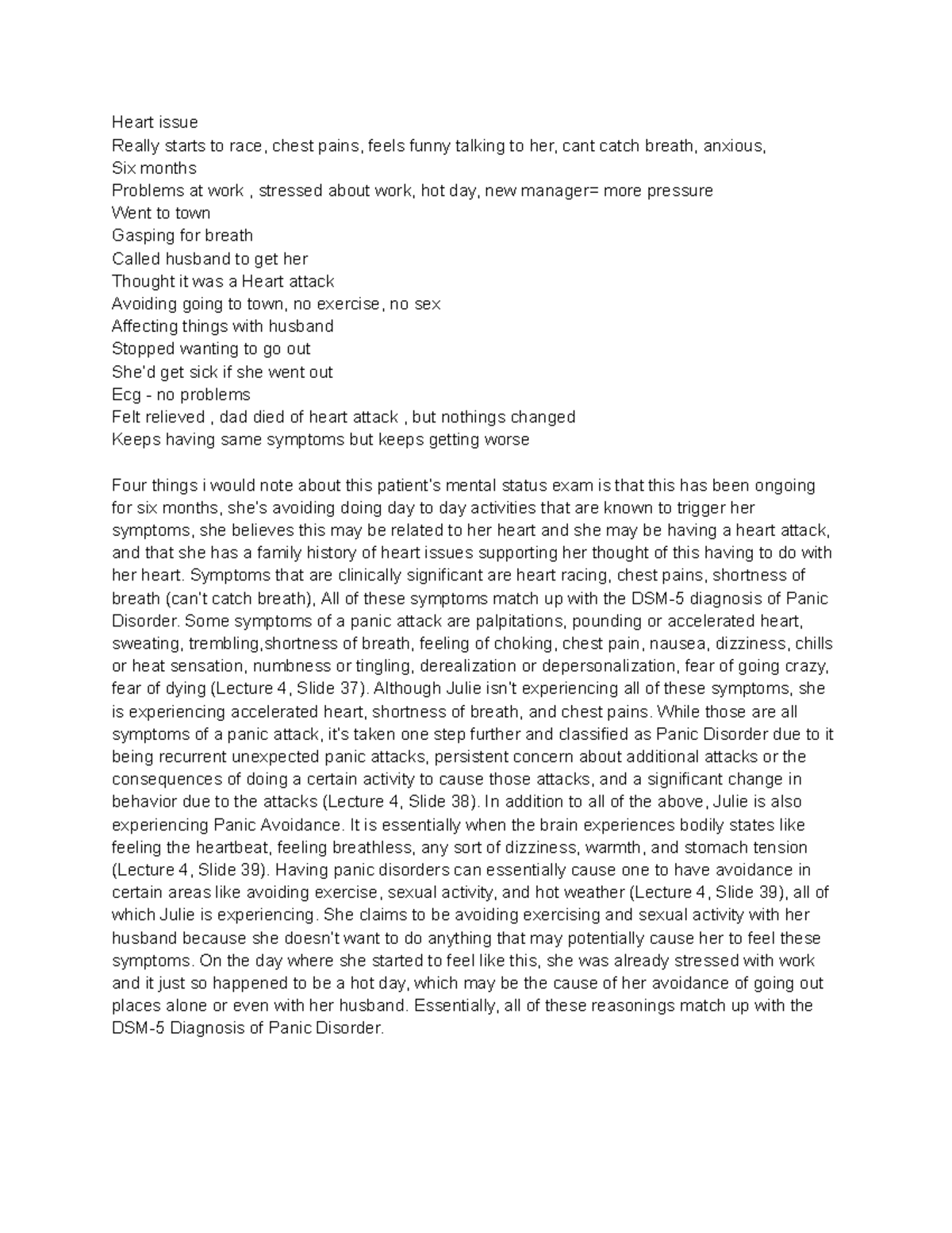 Case Study 1: Panic Disorder Analysis - PSY 230 - Studocu