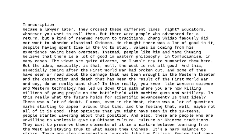 Chinese Intellectual Movements Post-WWI: A New Cultural Dialogue - Studocu