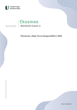 Formelark Fysikk 1: Fart, Akselerasjon og Bevegelseslikninger - Studocu