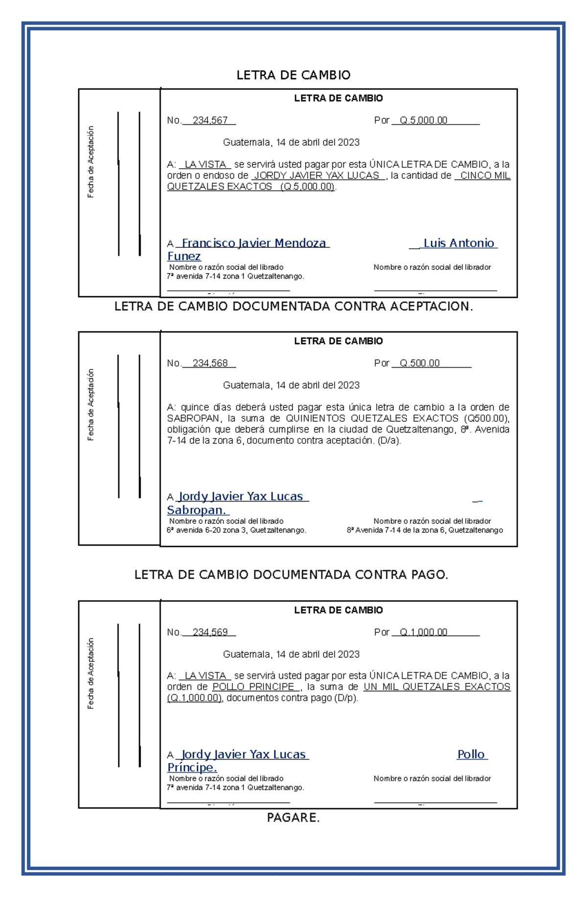 el vale en Guatemala - EL VALE: Es un documento para pagar ya sea un ...