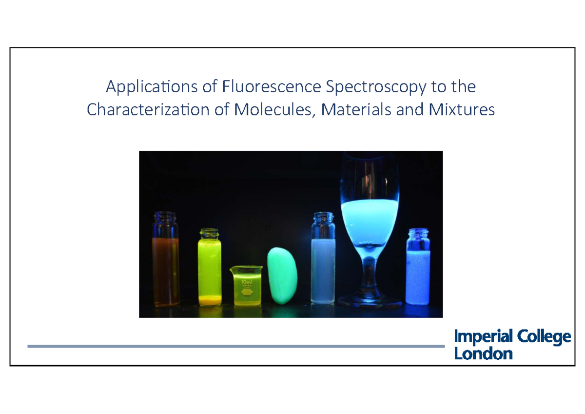 L28A.Lecture on Applications of Fluorescence Spectroscopy - Studocu
