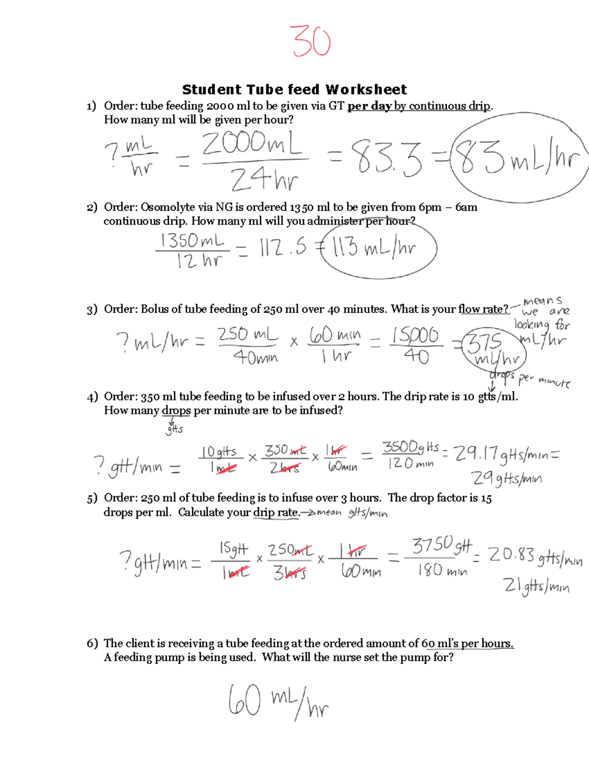 Tube feed math revised 10 2021 (2) - Tagged - Student Tube feed ...