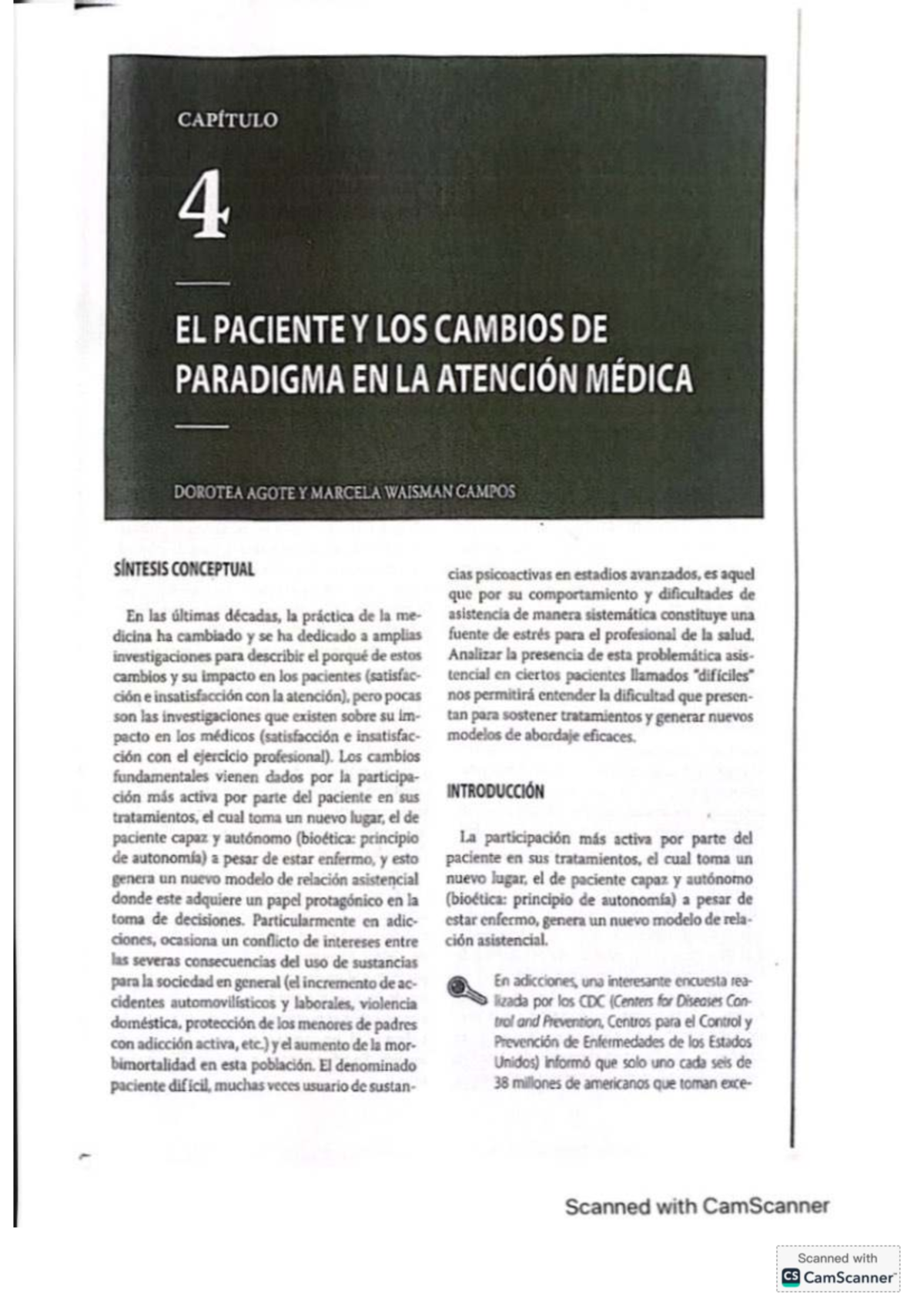 CAPÍTULO 4: CAMBIOS DE PARADIGMA EN LA ATENCIÓN MÉDICA Y EL PACIENTE ...