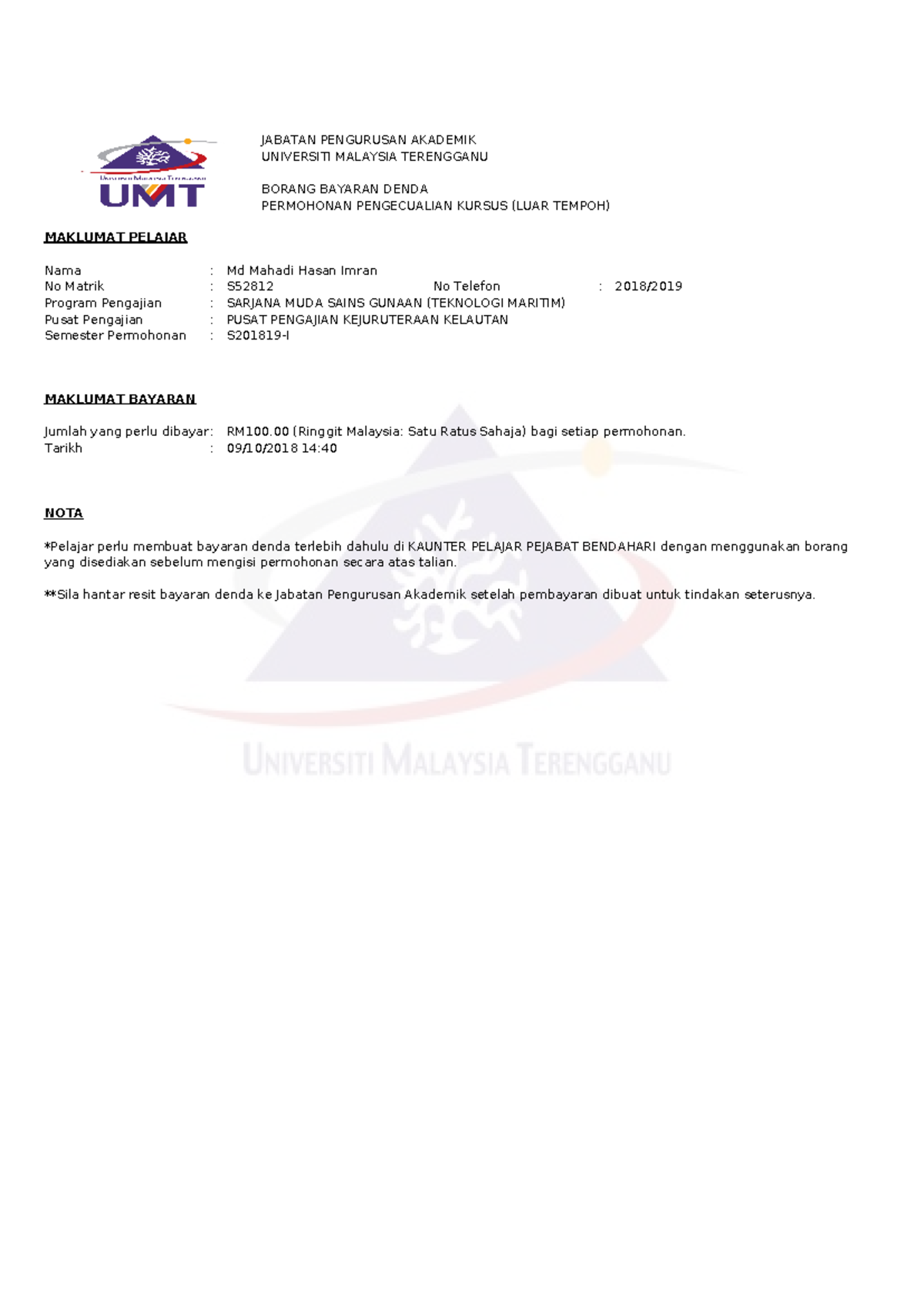 Smp borang mohon - JABATAN PENGURUSAN AKADEMIK UNIVERSITI MALAYSIA ...