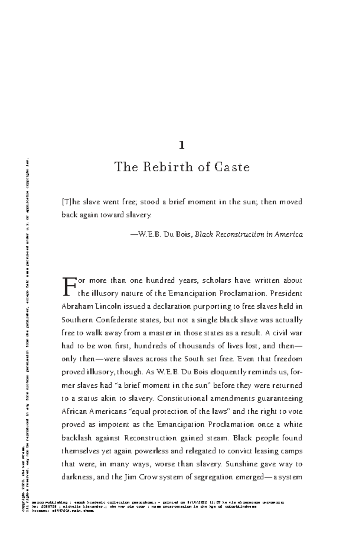 The New Jim Crow: Mass Incarceration and Racial Caste in America - Studocu